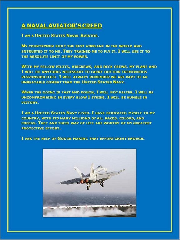 19. US Naval Aviator Creed